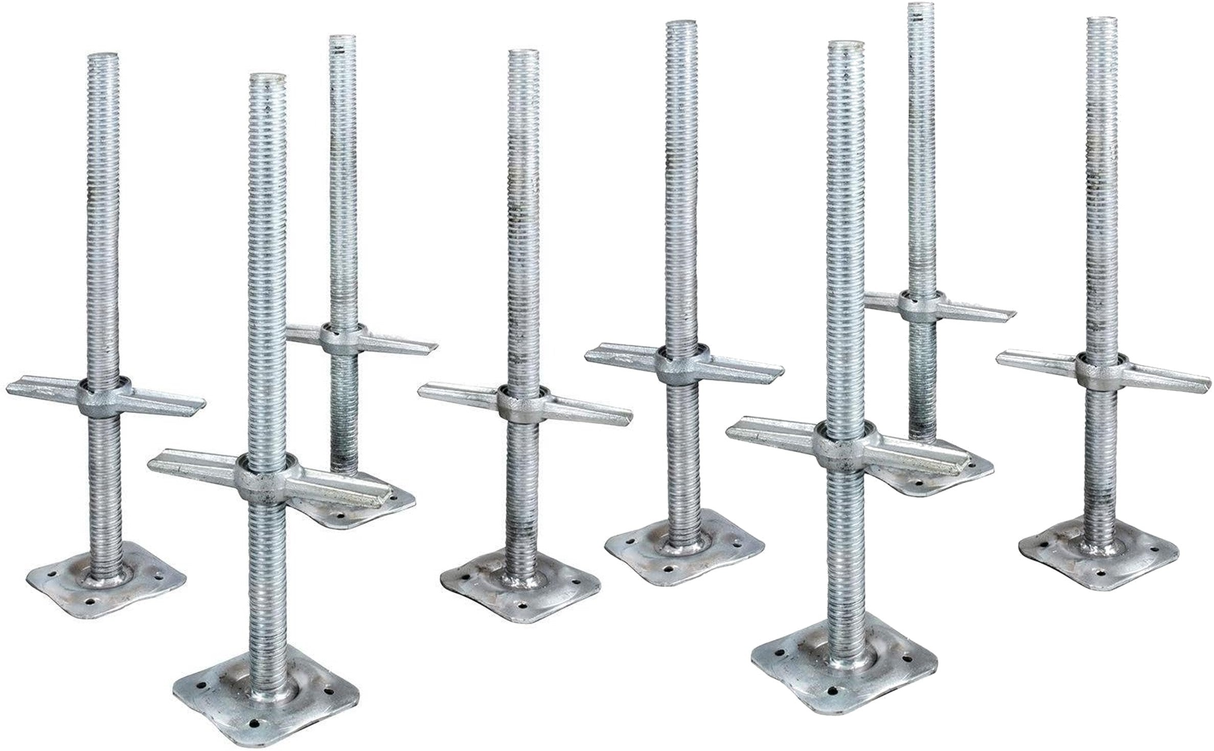 24"Screw Jack Leveling W/ Fix Base Plate for Scaffold 8 pack ...