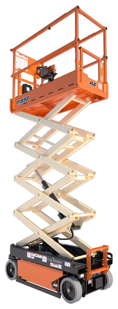 Electric Scissor Lift with Flashing LED Beacon - California Tools And ...