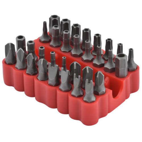 Security Bits | 33pc Set Tamper Proof Torx Hex Tri Phillips Screwdrive ...